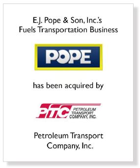 Matrix Advises on the Sale of Pope Transport to Petroleum Transport ...